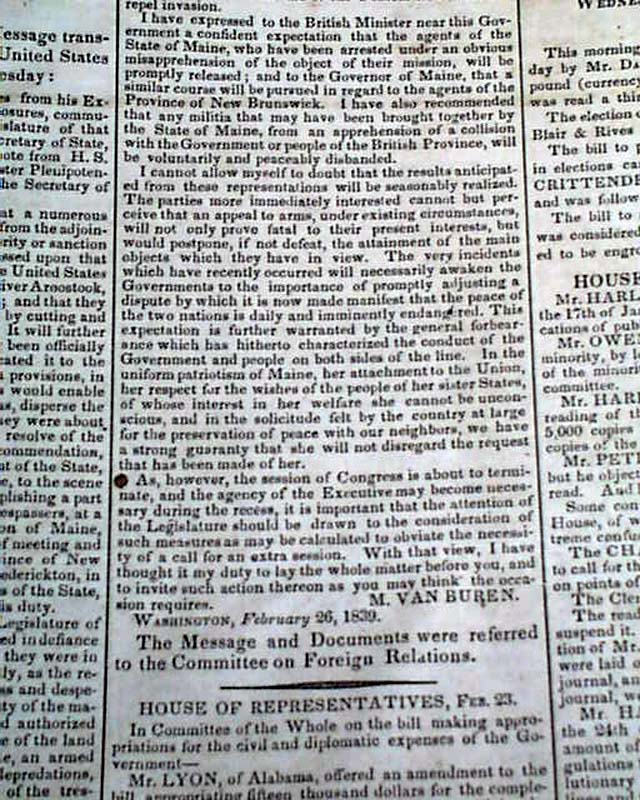 The bloodless Aroostook War... - RareNewspapers.com
