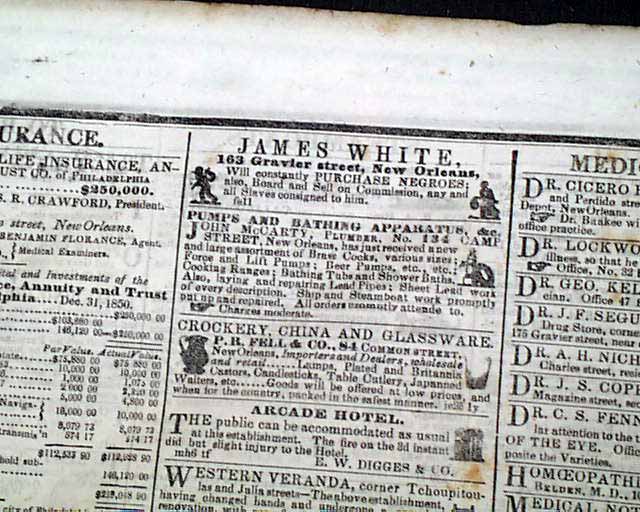 Pre-Civil War newspaper from New Orleans... - RareNewspapers.com
