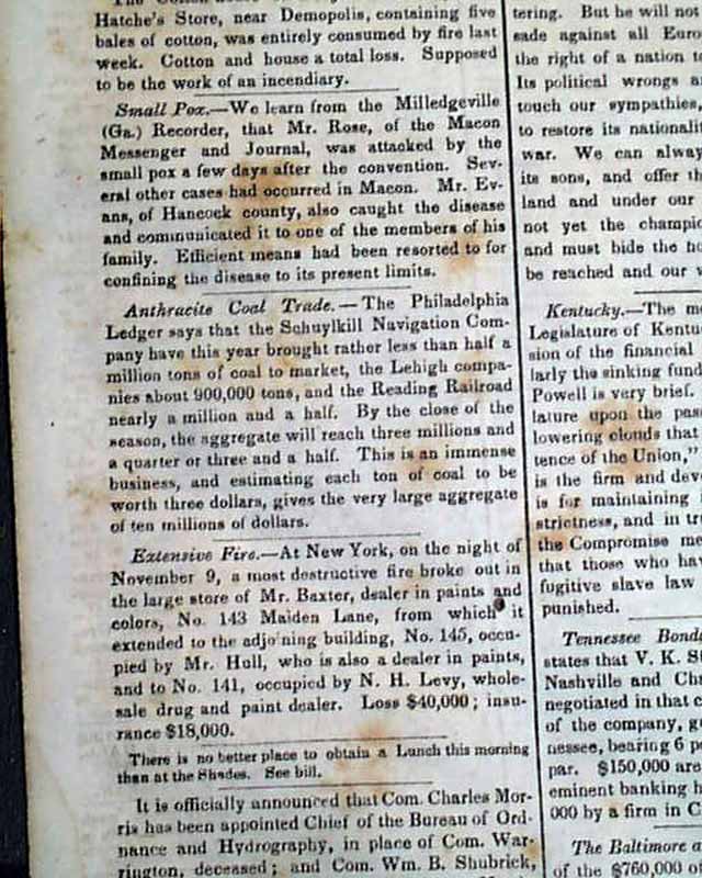 Pre-Civil War newspaper from New Orleans... - RareNewspapers.com