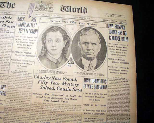 Charley Ross kidnapping solved ?..... - RareNewspapers.com