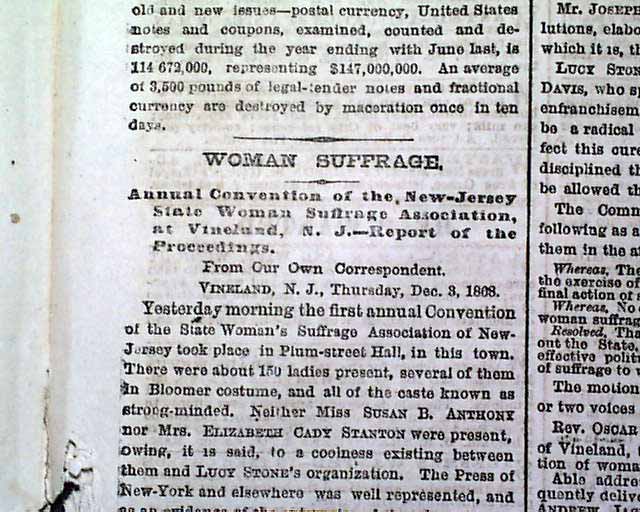Women's suffrage... Lucy Stone... - RareNewspapers.com