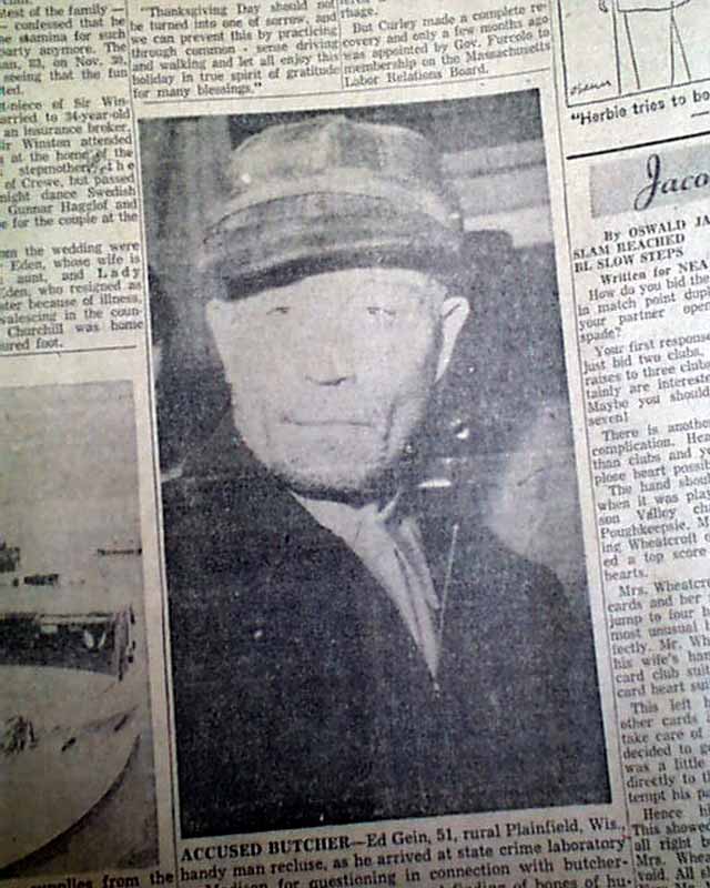 Murderer and body snatcher Edward Gein... - RareNewspapers.com