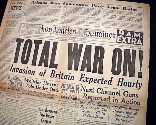 1940 Adlertag "Operation Eagle Attack"... - RareNewspapers.com