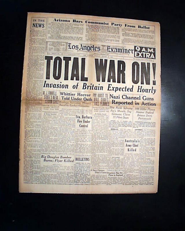 1940 Adlertag "Operation Eagle Attack"... - RareNewspapers.com