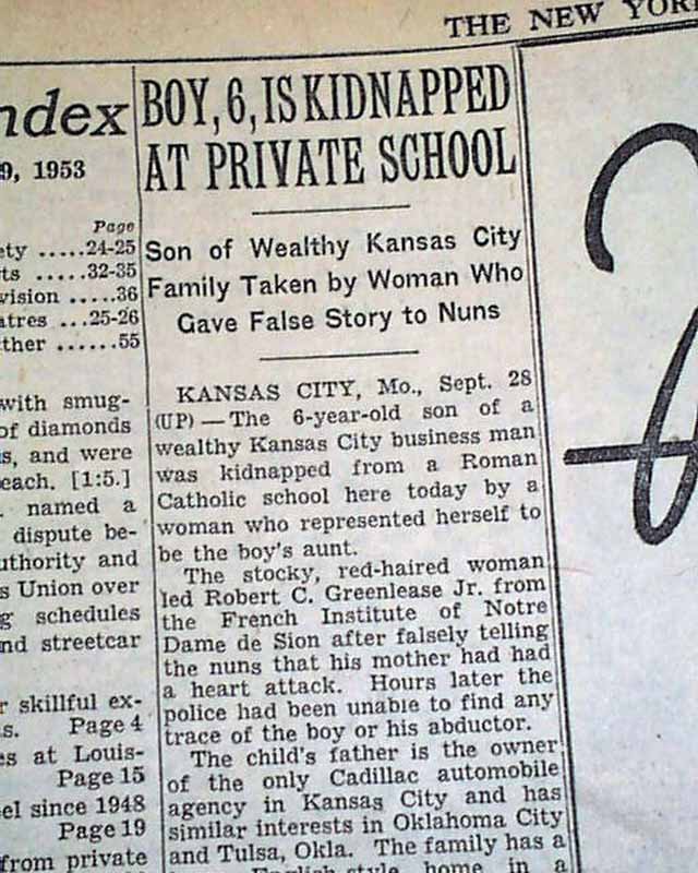 Bobby Greenlease kidnapping.... - RareNewspapers.com