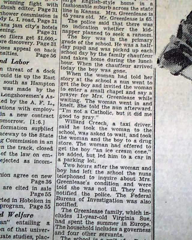 Bobby Greenlease kidnapping.... - RareNewspapers.com