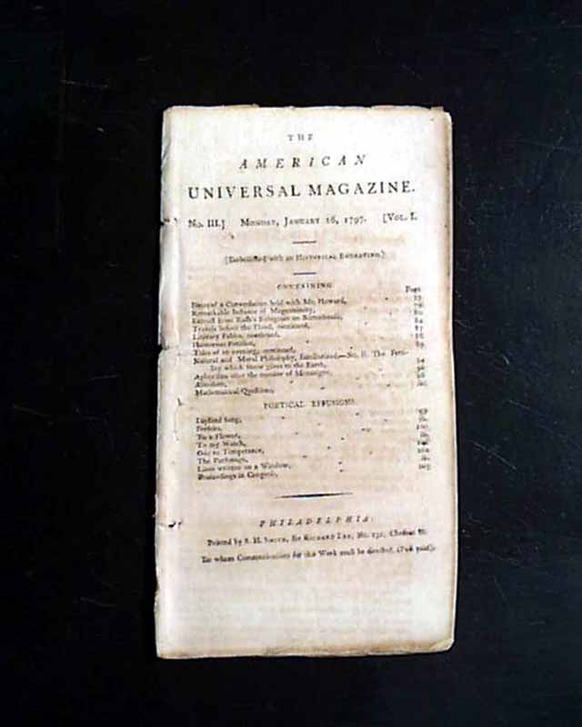 Short-lived American magazine from the 1790's... - RareNewspapers.com