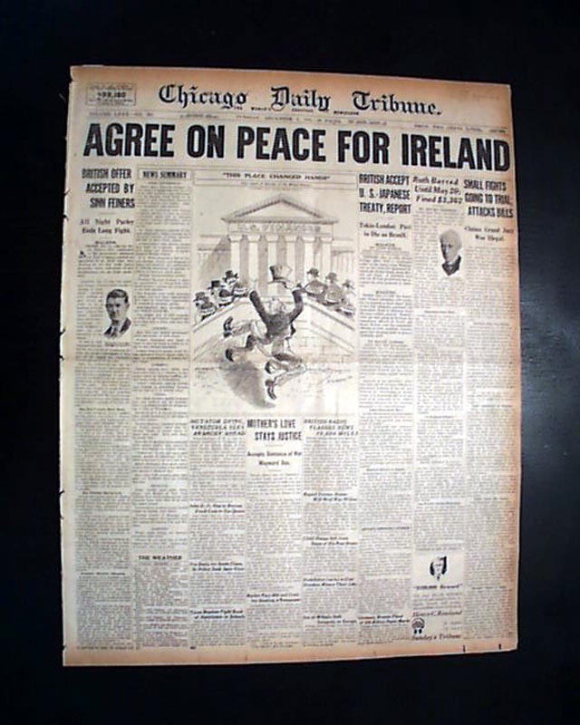 Anglo-Irish Treaty signed... Irish Free State... - RareNewspapers.com
