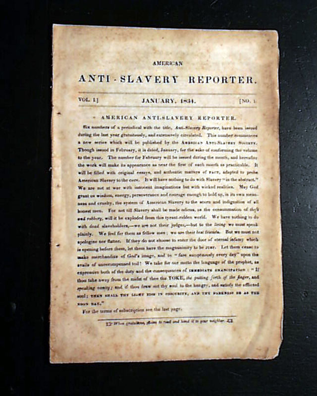An anti-slavery magazine that existed for just eight issues ...