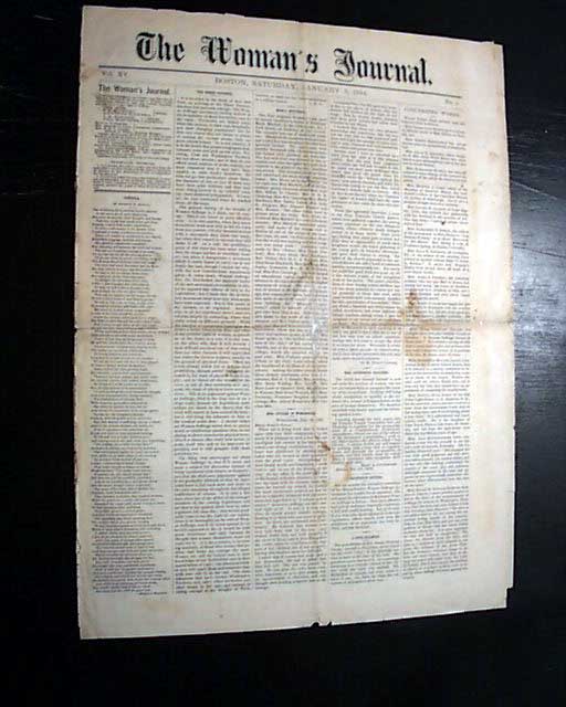 Scarce Women's suffrage newspaper... Clara Barton & the Red Cross ...