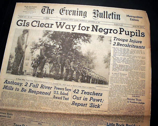 Little Rock Nine in 1957... Segregation... - RareNewspapers.com