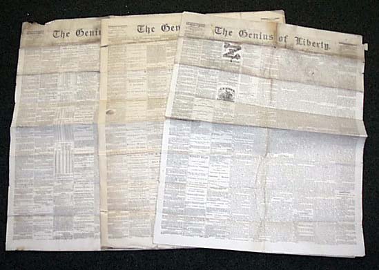 1870's newspaper titled "The Genius of Liberty"... - RareNewspapers.com