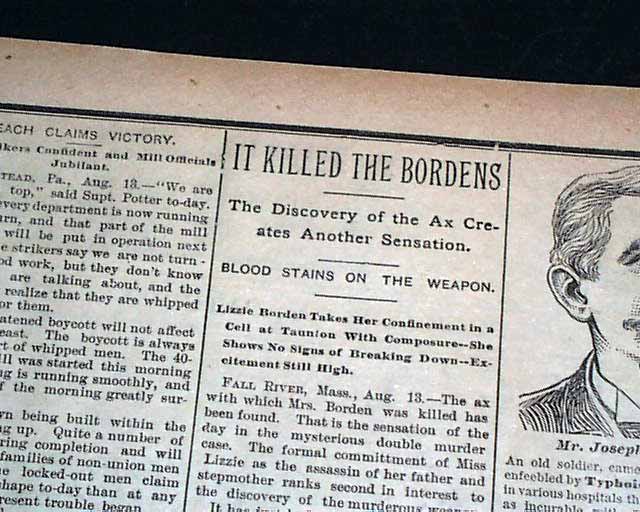 Lizzie Borden ax murders... - RareNewspapers.com