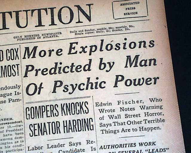 Wall Street Bombing... - RareNewspapers.com