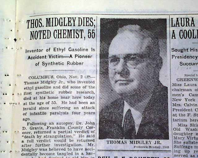 Thomas Midgley, Jr. freakish death... - RareNewspapers.com