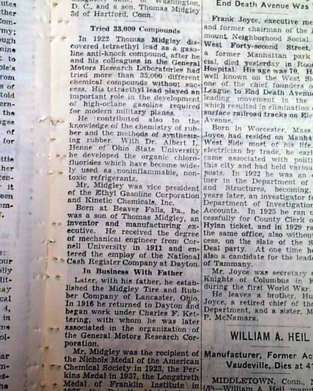 Thomas Midgley, Jr. freakish death... - RareNewspapers.com