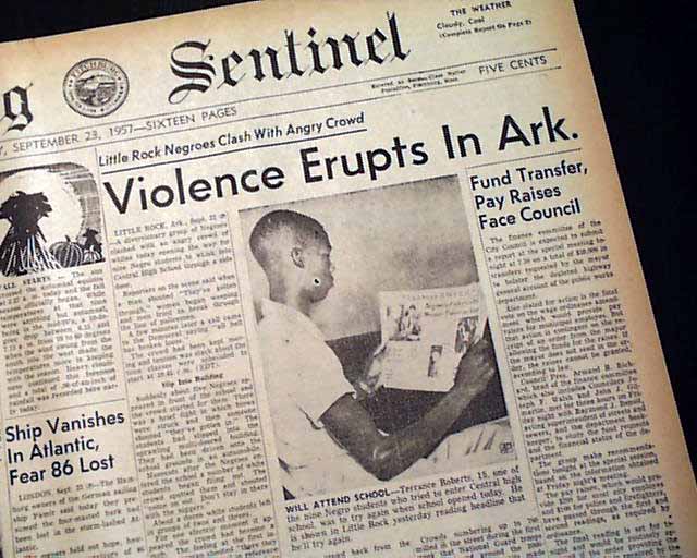 Little Rock Nine in 1957... - RareNewspapers.com