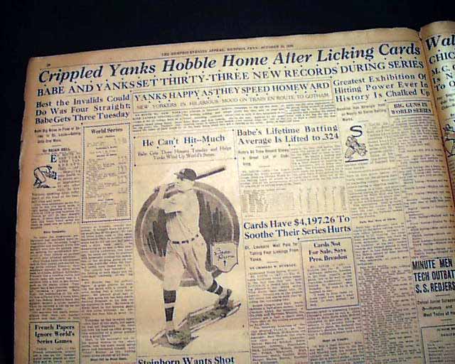 1928 Yankees World champions... - RareNewspapers.com