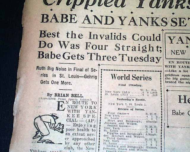 1928 Yankees World champions... - RareNewspapers.com