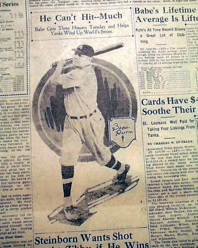 1928 Yankees World champions... - RareNewspapers.com