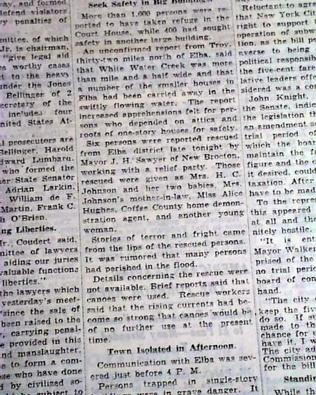 1929 Elba, Alabama flood... Albert Einstein... - RareNewspapers.com