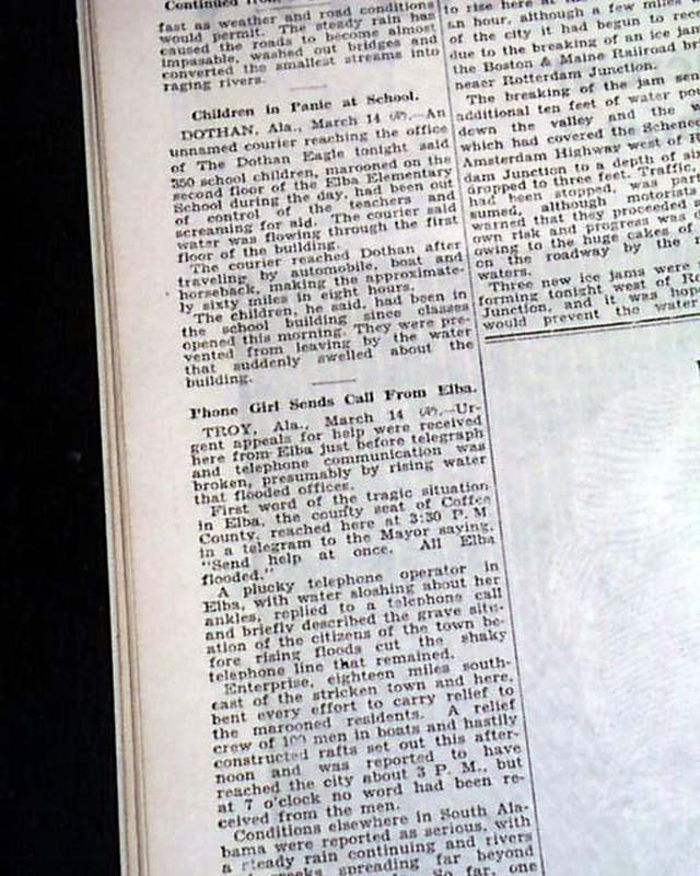 1929 Elba, Alabama flood... Albert Einstein... - RareNewspapers.com