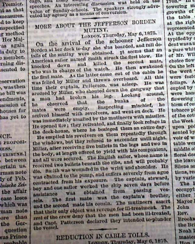 Jefferson Borden mutiny... Old Portage Bridge fire... - RareNewspapers.com