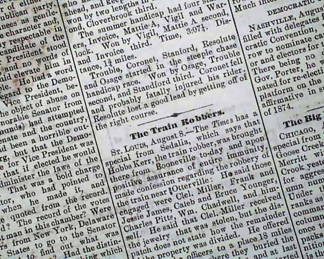 Jesse James & others on the train robbery... The Sioux Indians ...