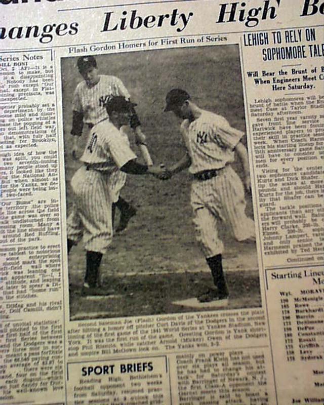 1941 New Yankees vs. Dodgers... World Series.... - RareNewspapers.com