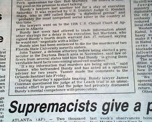 Ted Bundy electric chair execution close... - RareNewspapers.com