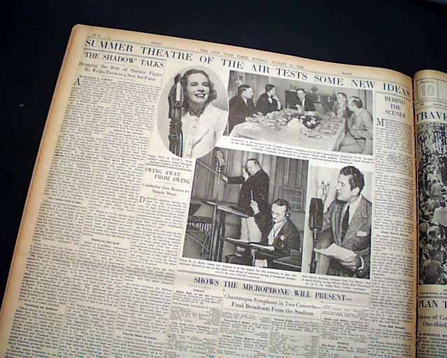 "The Shadow".... Orson Welles... - RareNewspapers.com