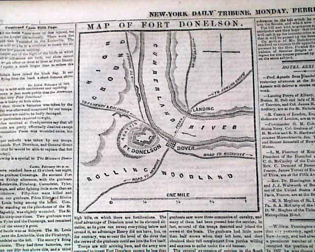 Fort Donelson... Civil War map issue... - RareNewspapers.com