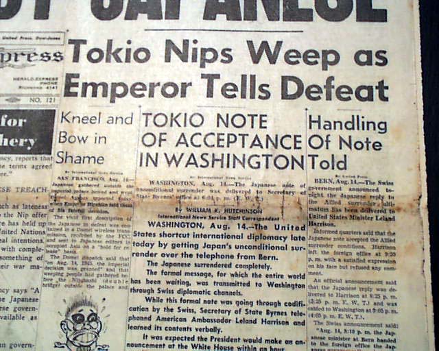 World War II comes to an end... - RareNewspapers.com