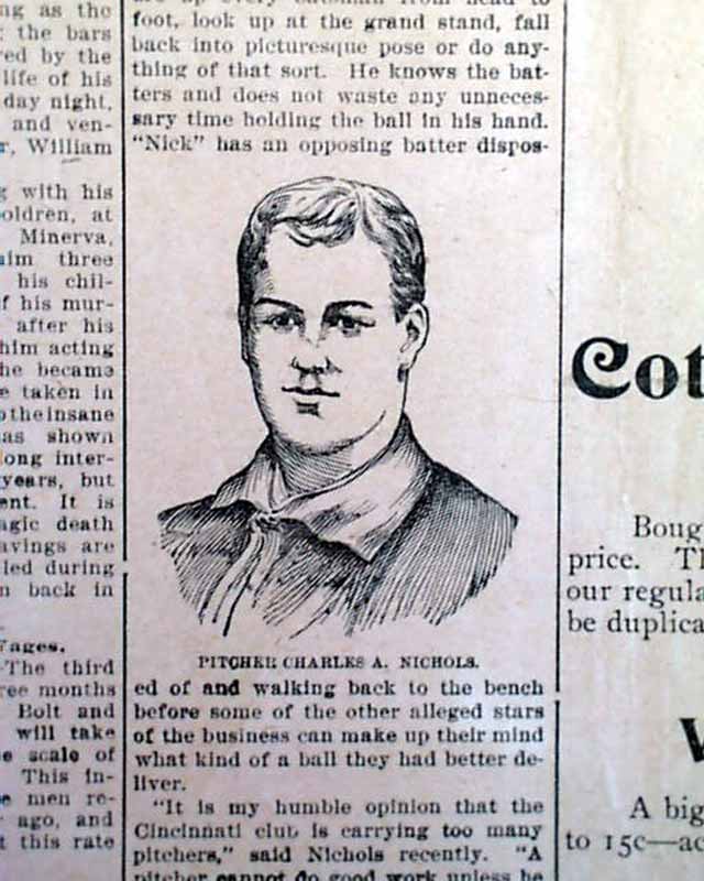 Baseball Player Charles Nichols, aka Kid Nichols... - RareNewspapers.com