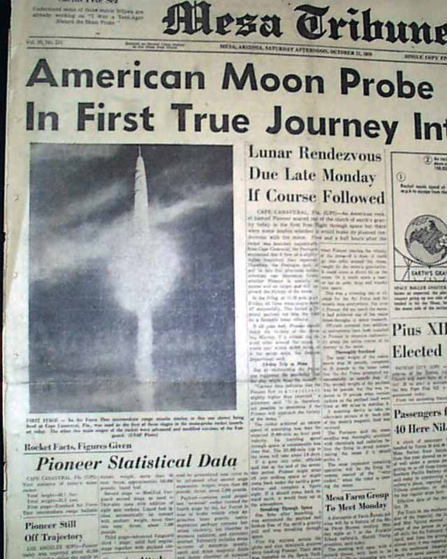 1st NASA spacecraft launch... - RareNewspapers.com