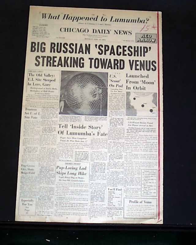 Venera 1 spacecraft launching... - RareNewspapers.com