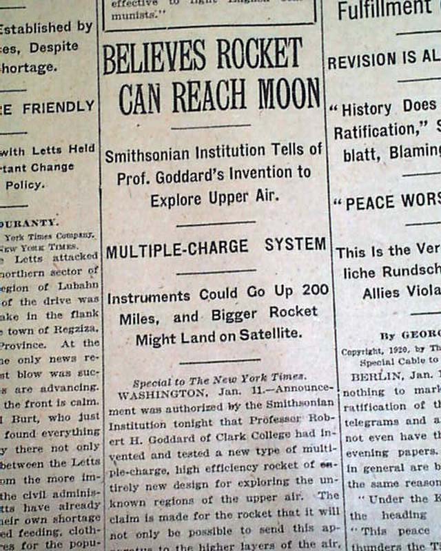 Robert H.Goddard... Rockets... - RareNewspapers.com