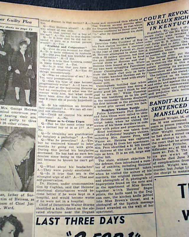 William Heirens guilty... Lipstick Killer... - RareNewspapers.com