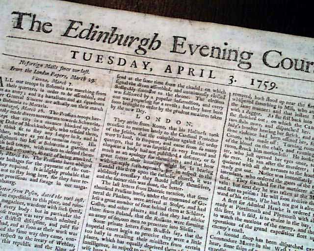 General John Forbes in the French & Indian War... - RareNewspapers.com