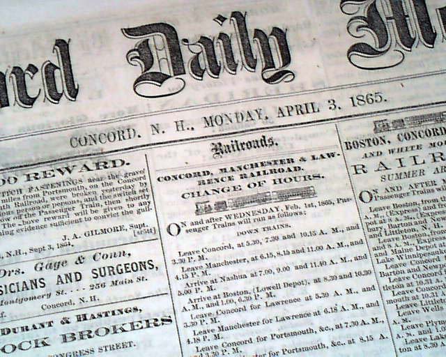 The fall of Richmond: rare same day report... - RareNewspapers.com