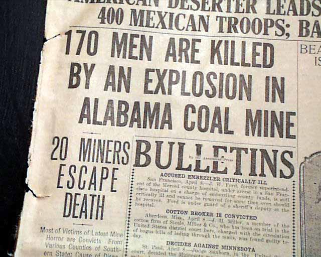 1911 Banner Mine disaster... Alabama... - RareNewspapers.com