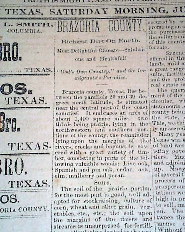 Rare, short-lived Texas newspaper from its first capital ...