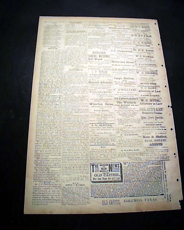 Rare, short-lived Texas newspaper from its first capital ...