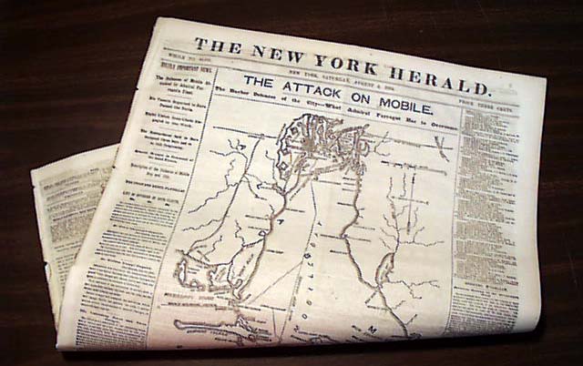 Mobile AL 1864 Civil War Map... - RareNewspapers.com