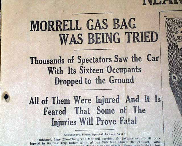 1908 Morrell airship crash... - RareNewspapers.com