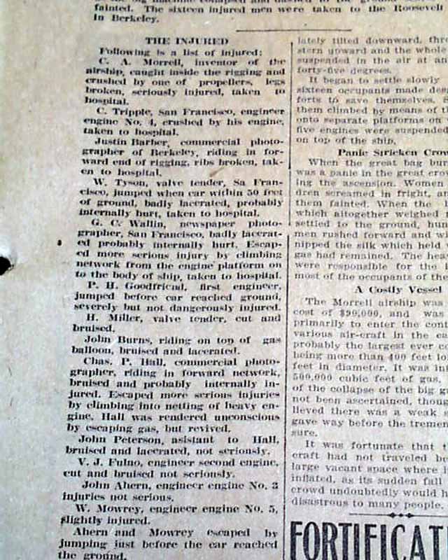 1908 Morrell airship crash... - RareNewspapers.com