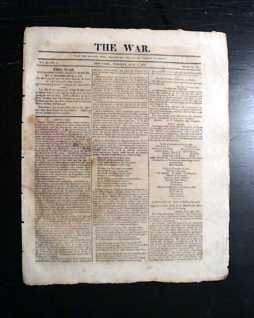 The Chesapeake vs. the Shannon... Death of Capt. Lawrence ...