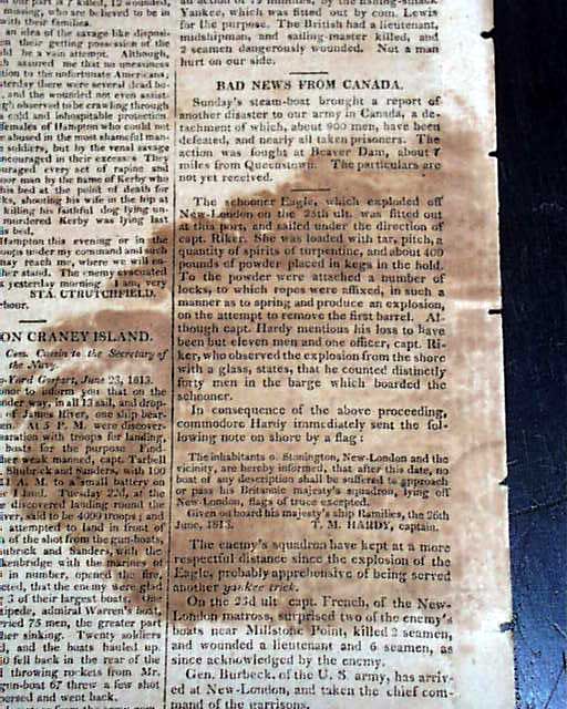 The Chesapeake vs. the Shannon... Death of Capt. Lawrence ...