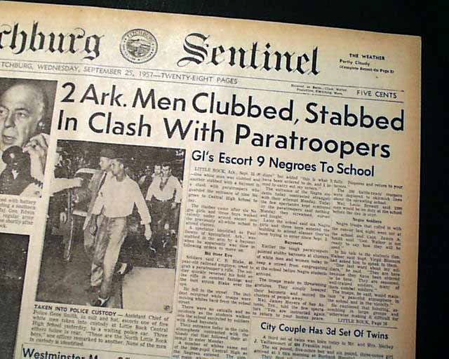 Little Rock Nine in 1957... - RareNewspapers.com