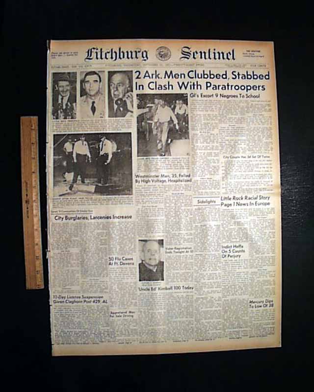 Little Rock Nine in 1957... - RareNewspapers.com